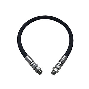 Upgraded Compressor Jumper Hose, High-Temperature 320°F, 1/2" x 40"Length, 1/2" NPT Male Connector, Both Sides Fittings Rotate Freely, 700 PSI