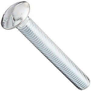 Steel Carriage Bolt, Grade 5, Zinc Plated Finish, Square Neck, Round Head, Meets ASME B18.5/SAE J429, 1-3/4" Length, Fully Threaded, 1/2"-13 UNC Threads (Pack of 10)