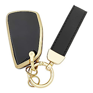 vurbemes 360 Degree Soft TPU Protector Key Fob Cover Case fit for 2019 2020 2021 2022 GMC Yukon Chevy Chevrolet Suburban Tahoe GM Buick Encore Keyless Entry Key Fob (6 Button, Black)