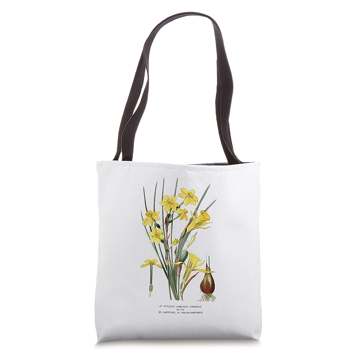 Daffodil Flower botanical Narcissus Pseudonarcissus Tote Bag
