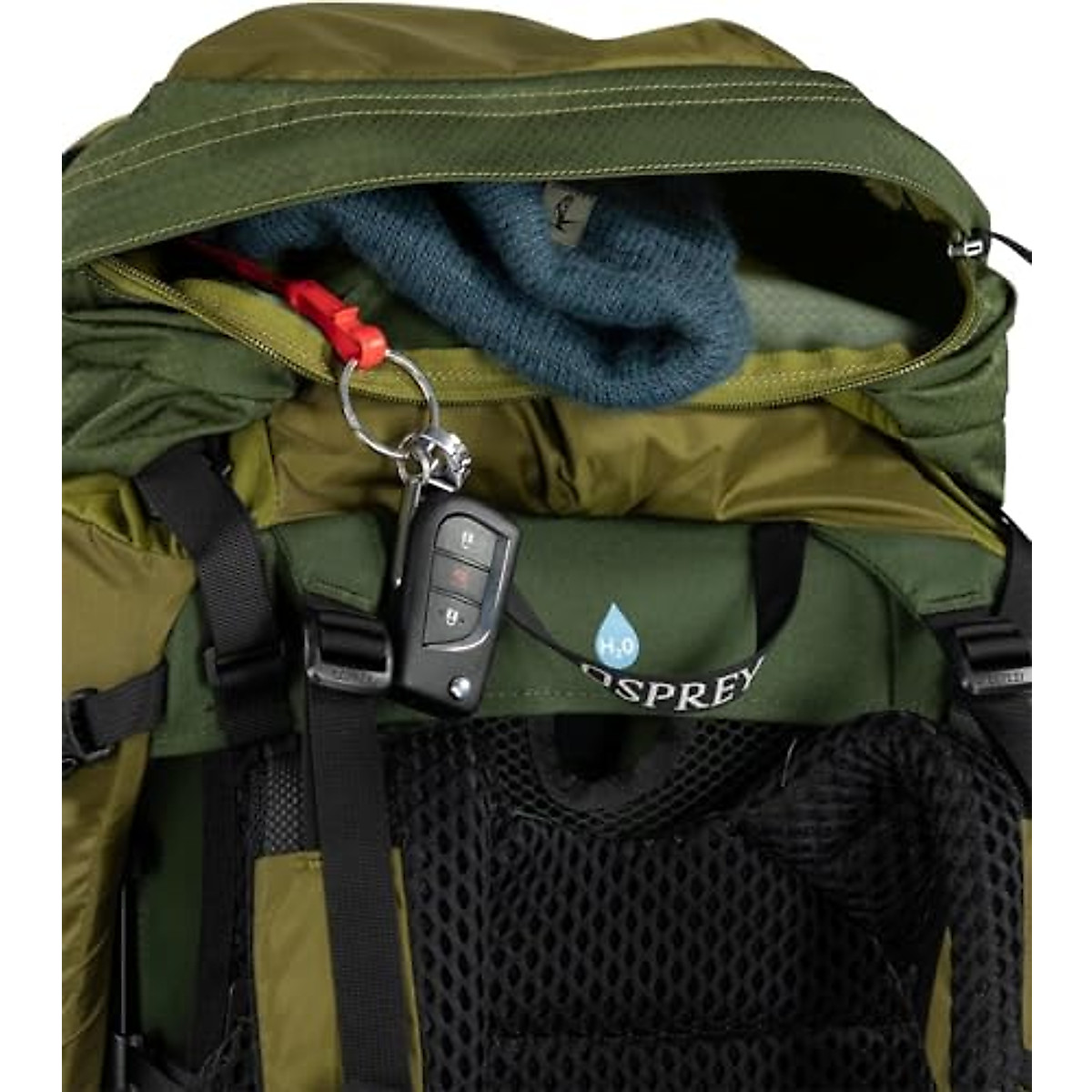 Osprey Atmos AG LT 50L Men's Backpacking Backpack, Black, L/XL