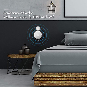 Wall Mount Holder for EERO Mesh WiFi System, Simple and Sturdy Wall Mount Bracket Holder for EERO Mesh WiFi Router Without Messy Wires or Screws (1 Pack-White)