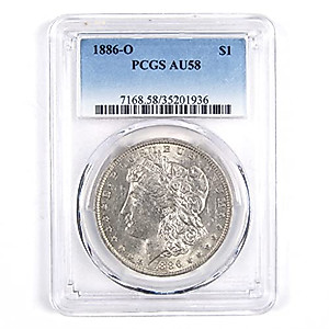 1886 O Morgan Dollar AU 58 PCGS 90% Silver US Coin SKU:I2876