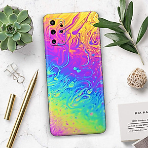 DesignSkinz Neon Color Fushion V2 Protective Vinyl Decal Wrap Skin Cover Compatible with The Samsung Galaxy S20 (Screen Trim & Back Glass Skin)