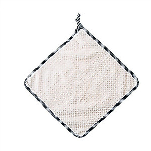 RIQINGY Coral Fleece Cleaning Cloths 1 Pack Kitchen Dishcloths Super Absorbent Nonstick Oil Washable Fast Drying Dishcloths, Beige