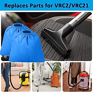 4 Pack VRC5 Cloth Filter for Vacmaster 1.5 to 3.2 Gallon Wet/Dry Vacuums, Craftsman 2&2-1/2 Gal. Shop Vac 916949, 9-16949, Also fit for Armor All AA155 AA256 AA255 2.5 Gallon, MICROLINED