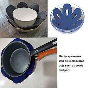 6 Pcs Pan and Pot Protectors Cookware Protector Set Anti-Slip Larger & Thicker Pan Protector Pads for Stacking and Protecting Your Cookware