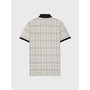 Tommy Hilfiger Men's Adaptive Short Sleeve Polo with Magnetic Buttons, White Suede, Medium