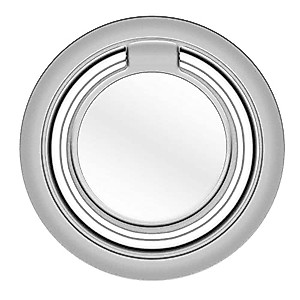 Phone Grip Ring Holder, 360° Rotation Finger Gripper and Kickstand for iPhone & Samsung, Compatible with Cell Phone Magnet and All Magnetic Mounts - Silver