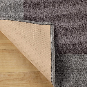 Superior Nylon Kitchen Mat Set, Small Washable Area Rugs, Non-Slip Backed Rugs, Low Height Easily Slides Under Doors, Neutral Home Decor, Hardwood/Tile Floor Accent Rug, Troy Collection, Grey