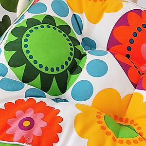 vctops 1PC Indoor Outdoor Bohemian Square Chair Cushion Seat Pad Floor Cushion Pillow (Sun Flower 1, 16"X16")