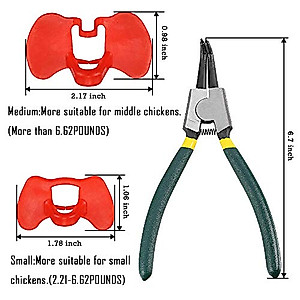 DSSPORT 41 Pieces Pinless Peepers with Pliers Set Chicken Peepers Eye Glasses Pheasant Poultry Blinders Spectacles Anti-Pecking