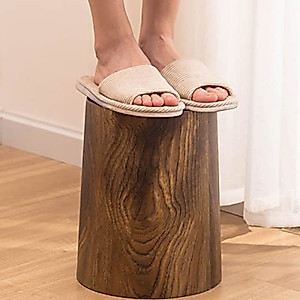 Round Trash Bin Office Decor Bathroom Trash Bin Round Trash Can Round Trash bin Small Trash can Plastic Garbage can Garbage Bin Wood Plastic Wastebasket Car Decor Small Trash can