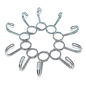 ZHome Stainless Steel Coat Hook Hat Bag Keys Rack/Rope Hooks Cord Hooks Hanging Hooks for Kitchen, Work Shop, Bathroom, Garden 5 Pcs