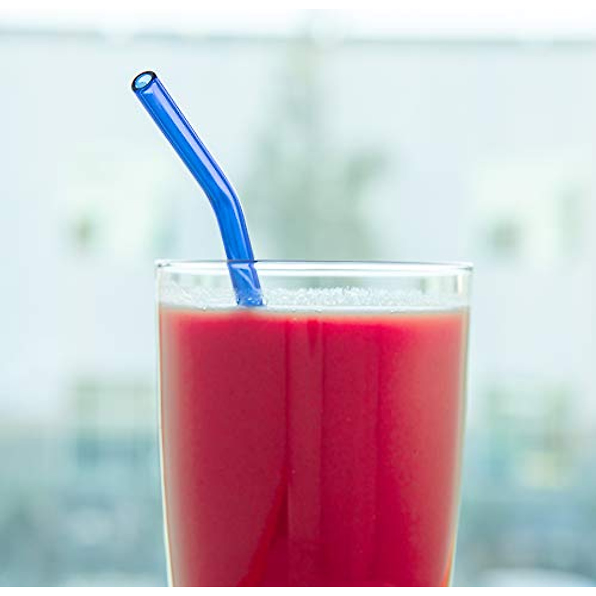 Simplifi It Assorted Color Bent Glass Straw Set with Nylon Cleaning Brushes (11 PC.) - SI-SGL10-11A