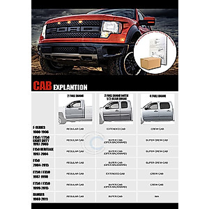 VXMOTOR for 1997-2004 F150 F250 Super/EXT CAB 4" Matte Black - Oval - Matte Black - Side Step NERF BAR Running Board