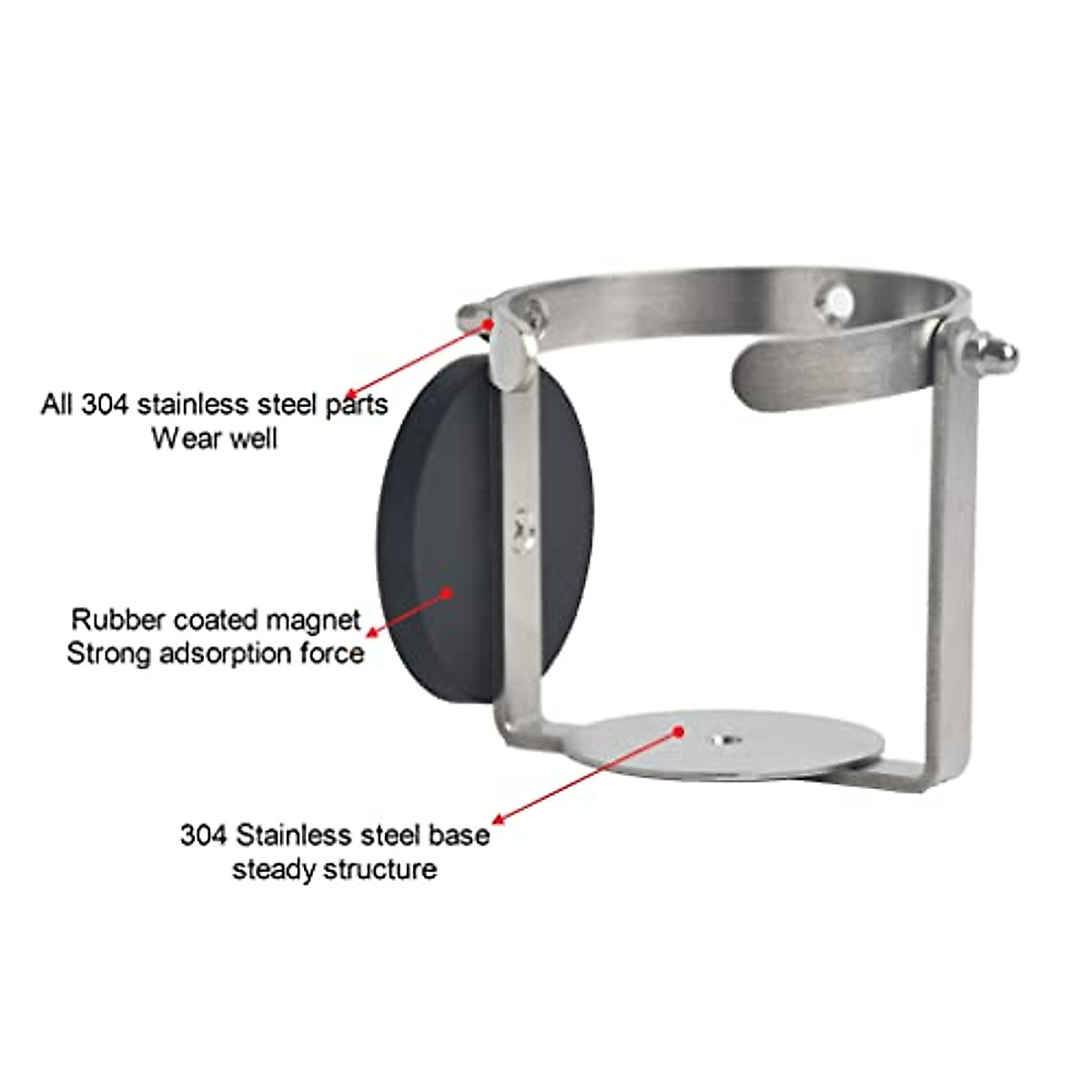 Universal Multidirectional Magnetic Cup Holder, Horizontal Mounting Magnetic Cup Holder, Side Mounted Magnetic Cup Holder, Suitable for Placing All Kinds of Cups on Tractor, Lawnmower and Forklift