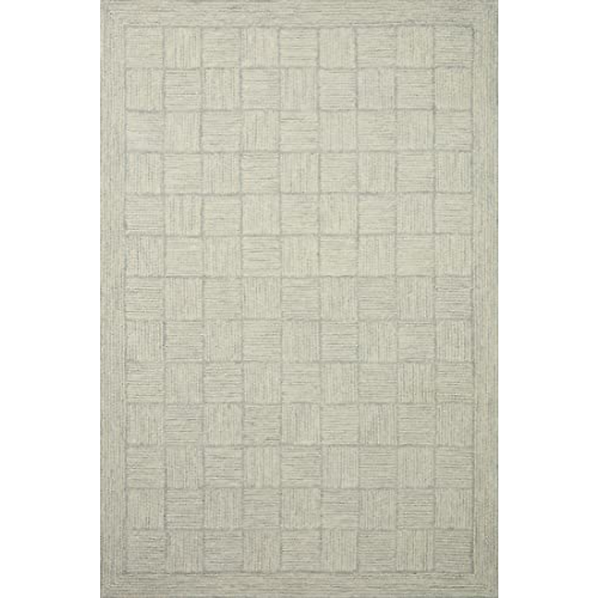 Loloi Chris Loves Julia x Francis Collection FRA-03 Silver/Sky, Contemporary 7'-9" x 9'-9" Area Rug