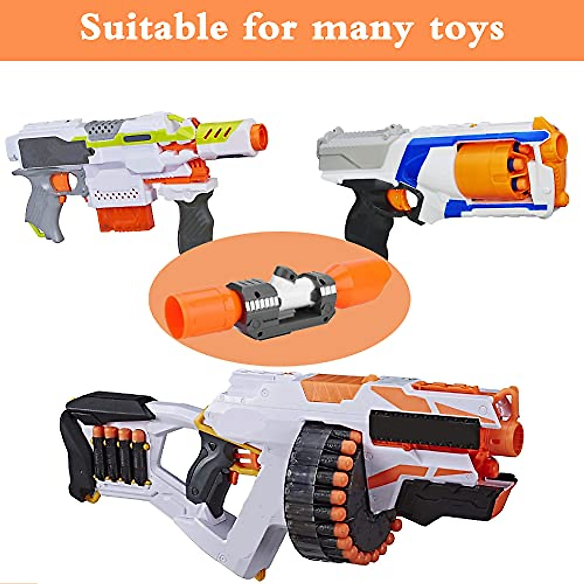 Xximuim Scope Sight for Nerf Gun,Plastic Kids Gift Tactical Scope Sight Attachment with Reticle Targeting Accessory for Modify Toy Gun(Orange)