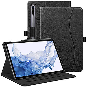 Fintie Case for Samsung Galaxy Tab S8 2022/Tab S7 2020 11 Inch (Model SM-X700/X706/T870/T875/T878), Multi-Angle Viewing Protective Cover with Pocket, Auto Sleep/Wake, Turquoise