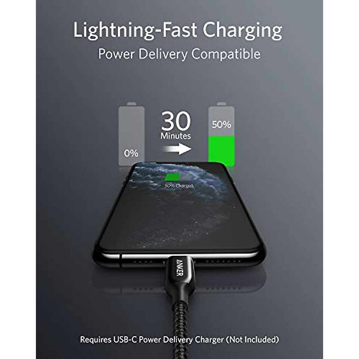 Anker USB C to Lightning Cable (6ft) Powerline+ III MFi Certified Lightning Cable for iPhone 13 13 Pro 12 Pro Max 12 11 X XS XR 8 Plus, AirPods Pro, Supports Power Delivery (Black)