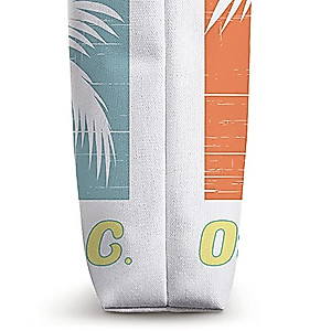 NC OBX Retro Beach Family Vacation Outer Banks Palm Tree Tote Bag