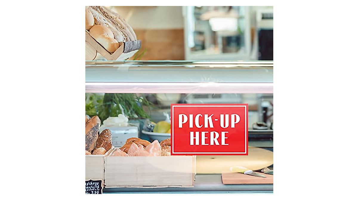 Order Here Pick Up Here Sign Stickers Set for Food Trucks & Shops