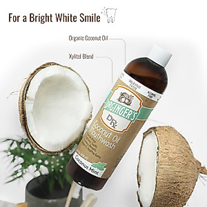 Dr. Ginger's Coconut Oil Care 2pc Bundle, All-Natural Toothpaste (4oz) & Mouthwash (14fl oz) for Fresh Breath, Gum Health, Brightening, & Plaque Prevention, Ultimate Oral Care, Coconut Mint Flavor