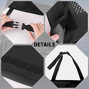 Turcee Car Trunk Organizer,Large Capacity Car Storage Organizer with US Flag Design,Hanging Foldable Car Organizers and Storage Car Interior Accessories (Black)