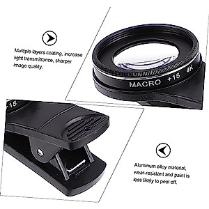 Hemobllo 2pcs on K Kit Pouch Smart Lens Clip Carry Angle Portable Cell for Mobile Wide Mm High Fish Attachment Compatible with Most Smartphones Lenses Black Len Macro Phone Eye Camera