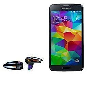 BoxWave Gaming Gear Compatible with Galaxy S5 - Touchscreen QuickTrigger Auto, Trigger Buttons Autofire Gaming Mobile FPS - Jet Black