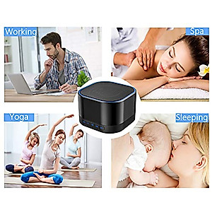 Magicteam Sound Machines White Noise Machine with 20 Non Looping Natural Soothing Sounds and Memory Function 32 Levels of Volume Powered by AC or USB and Sleep Sound Timer Therapy for Baby Kids Adults