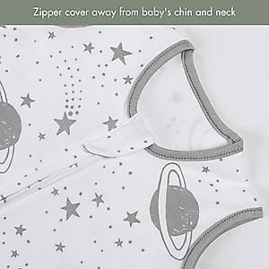 GLLQUEN BABY Sleep Sack 2 Pack 100% Cotton Baby Sleeping Bag 2-Way Zipper Toddler Wearable Blankets Breathable Lightweight, Fits Toddlers Age 6-12 Months (Medium)