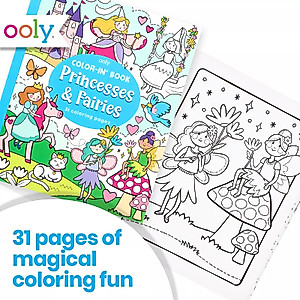 Ooly, Princesses and Fairies, Stampables Coloring Pack, Frameable Size