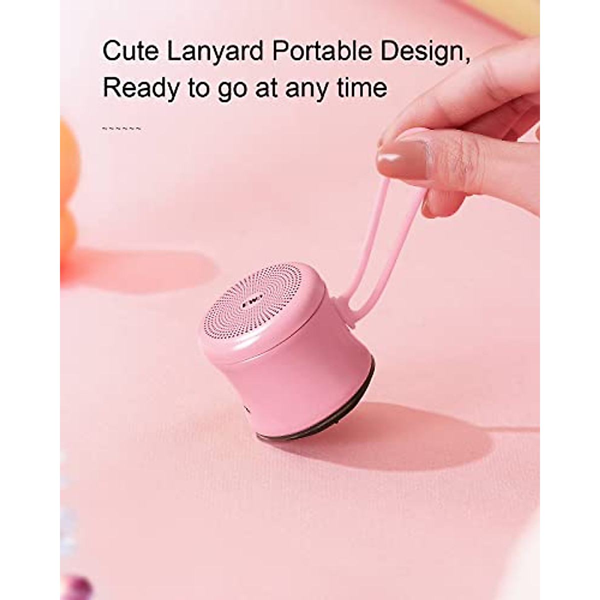 EWA A119 Mini Bluetooth Speaker with Lanyard, Small Speaker with Bass Radiator, IPX7 Waterproof, Tiny but Powerful, Cute Metal Wireless Portable Speaker (Rose-Gold)