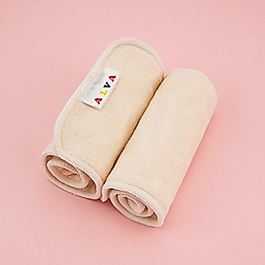 ALVABABY 4 Layers Cloth Diaper Inserts, Rayon from Bamboo Inserts,Reusable Cloth Diaper Inserts Overnight 12pcs 12MB