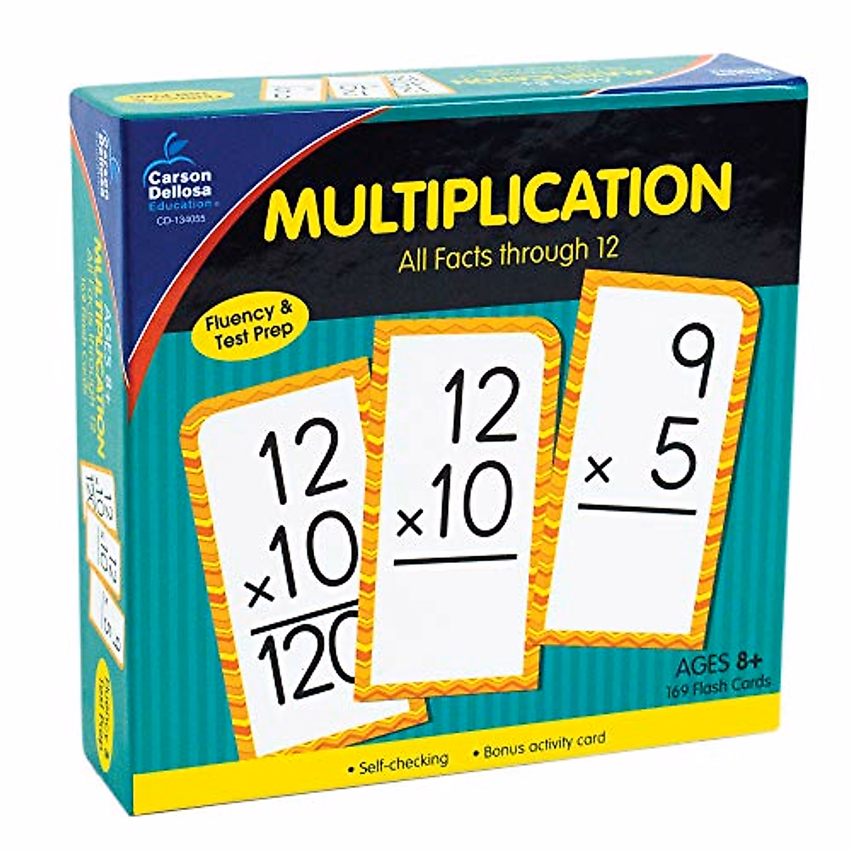 Carson Dellosa Multiplication Flash Cards for Kids Ages 8+, Times Table Flash Cards for Grade 3, Grade 4 and Grade 5, Multiplication Flash Cards with Answers
