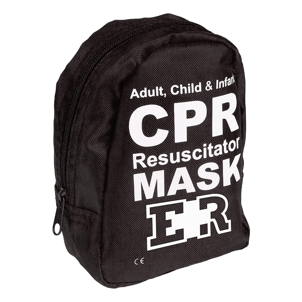 Ever Ready First Aid Adult and Infant CPR Mask Combo Kit with 2 Valves with Pair of Vinyl Gloves & 2 Alcohol Prep Pads - Tactical Black