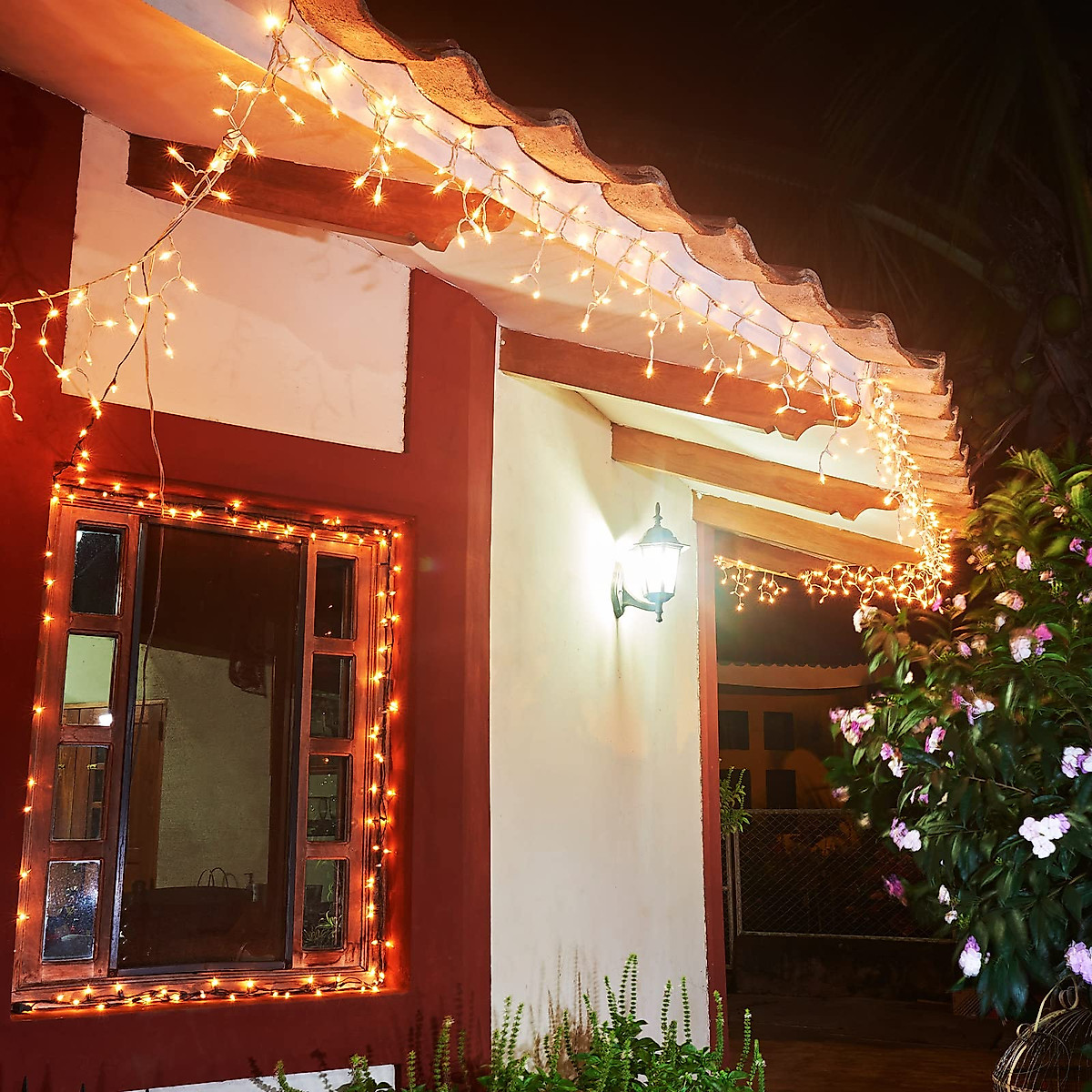 Mudder 200 Pieces 2.5V Replacement Christmas Tree Light Bulbs 50/100/150/200 Count Mini Incandescent Wire String Light Replacement Bulbs for Xmas Tree Decoration(Black Base with Orange Bulb)