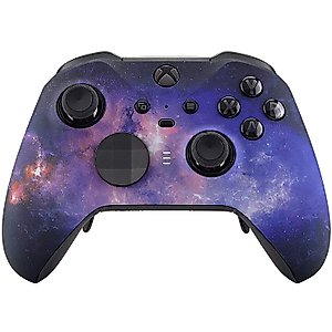 7 Watts Elite Series 2 Controller Modded - Custom Pro Rapid Fire Mod - for Xbox One Series X S Wireless & Wired PC Gaming - Blue Flames