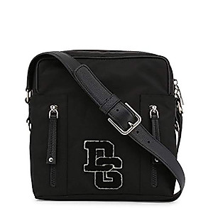 Dolce & Gabbana Unisex Nylon Shoulder Bag with logo Patch Black