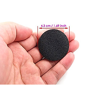 60pcs Self-Adhesive Sandpaper Disk Replacement Pad for Polishing Craft or Electric Foot File Callus Remover Use, Regular Coarse 180 Grit