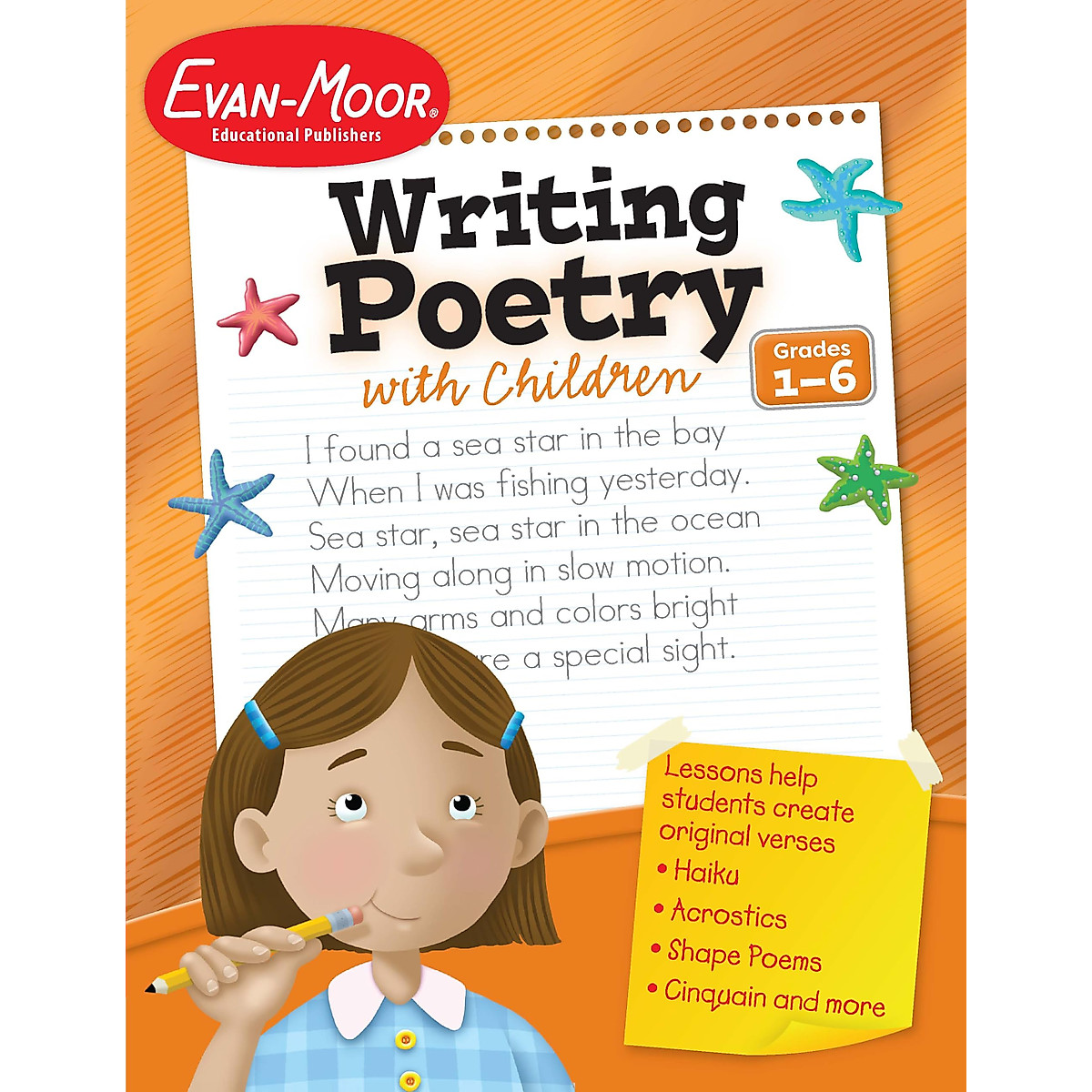 Evan-Moor Writing Poetry with Children, Grade 1-6 Activity Book - Supplemental Teaching Resource Workbook Inspires Poets (Writing Skills Essentials)