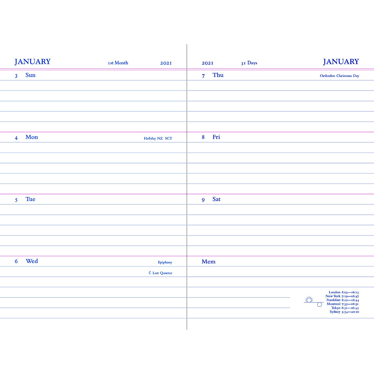 Letts Icon Book size week to view 2021 diary - black