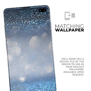 DesignSkinz Royal Blue and Silver Glowing Orbs of Light Protective Vinyl Decal Wrap Skin Cover Compatible with The Samsung Galaxy S20 (Screen Trim & Back Glass Skin)