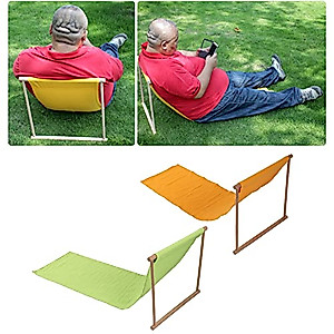 plplaaoo Beach Lounge Chairs,Chaise Lounge Outdoor,Patio Lounge Chairs, Folding Lounge Chair,Beach Lounge Chair Portable Reclining Mat Lounge for Outdoor Vacation Travel Trip(Yellow)