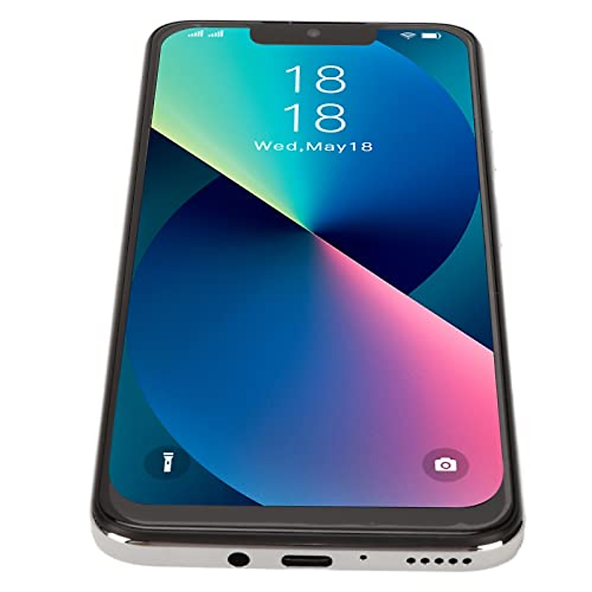 LANTRO JS White 6.2in Smart Phone with 6GB RAM, 128GB Storage, 7000mAh Battery, 8MP/16MP Cameras, MT6889 Ten Core Processor, Android 11.0, EU 100-240V Compatible