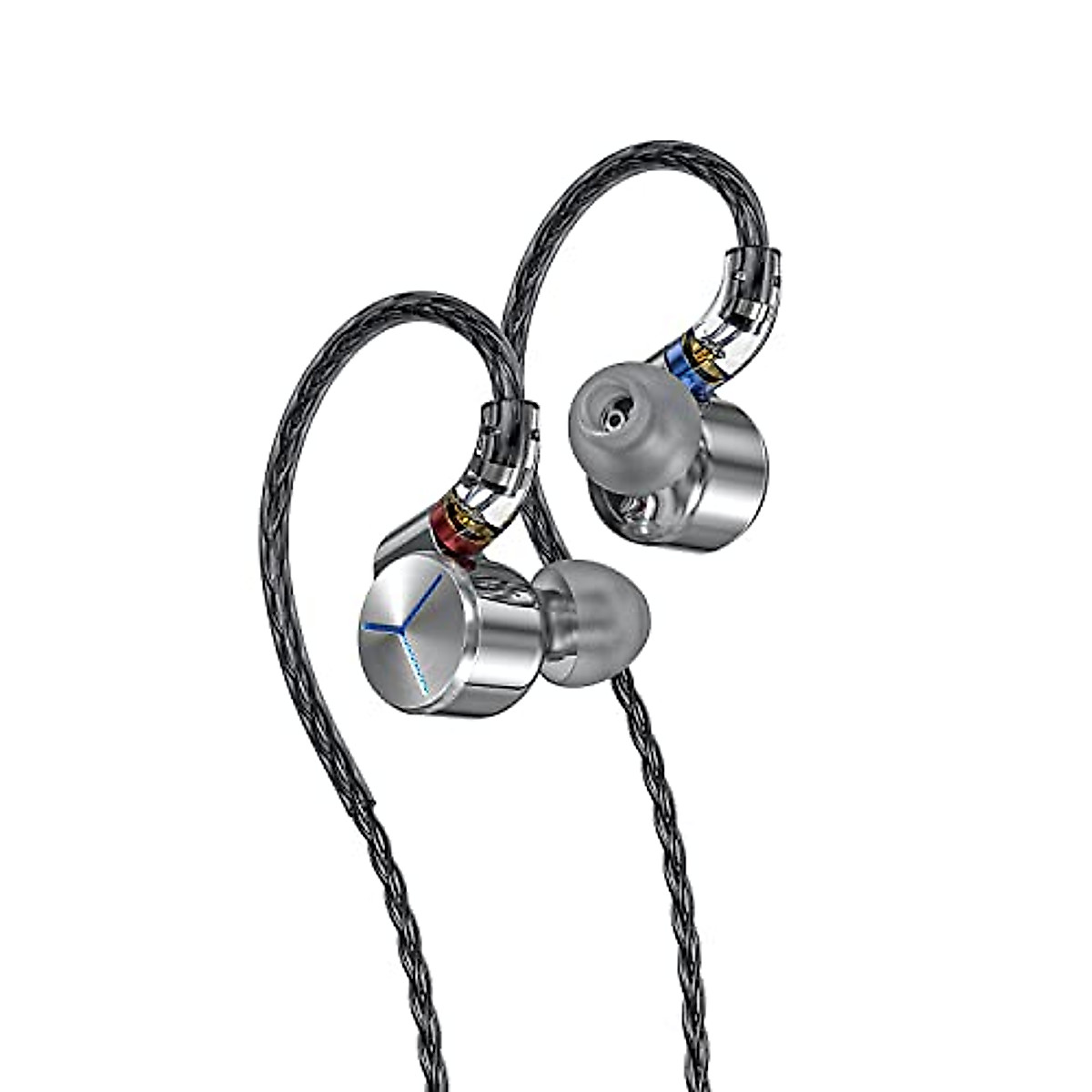 FiiO FA7S Earphones Headphone Wired High Resolution Swappable Plugs MMCX 6BA in-Ear Monitor for Smartphone/PC(Silver)