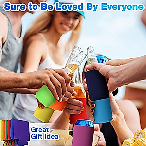 60 Packs Blank Can Cooler Sleeves Sublimation Soda Can Covers Neoprene Can Sleeve Beer Drink Sleeve Drink Insulator Sleeve Beer Can Coolers for Weddings Party Beverages HTV Projects, 12 Colors