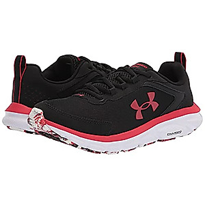Under Armour Mens Charged Assert 9 Marble Running Shoe, Black(001 Red, 10 US